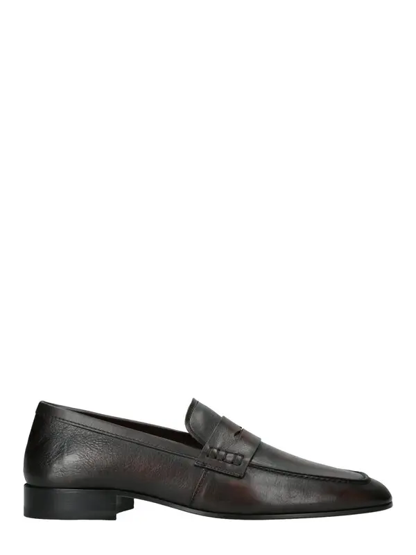 Dries Van Noten Leather Penny Loafers - Brown