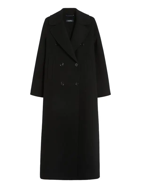 Max Mara Virgin Wool Double-breasted Coat - Black