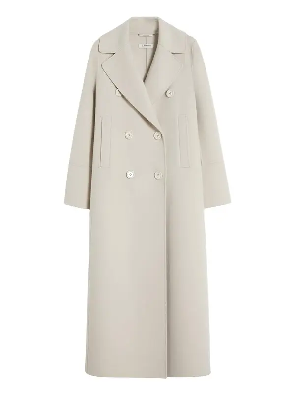 Max Mara Virgin Wool Longline Coat - Beige