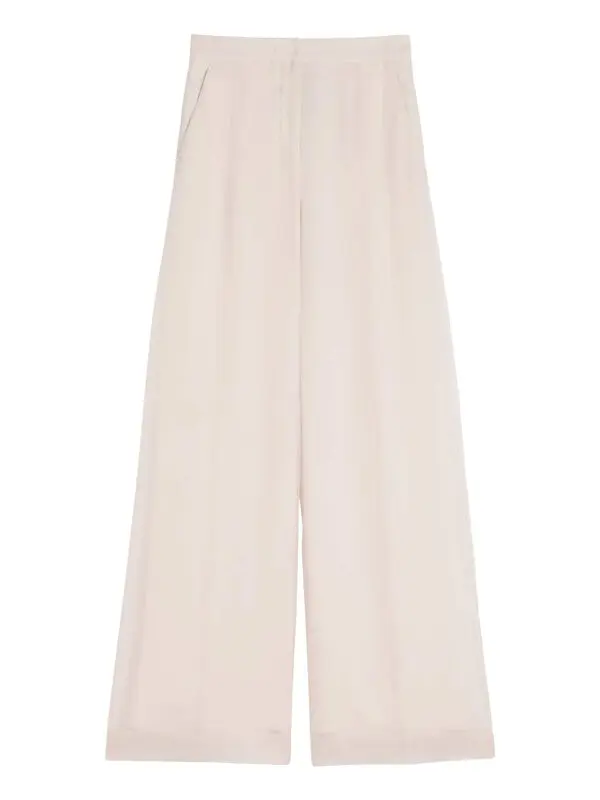 Max Mara Silk Wide-leg Trousers - Pink