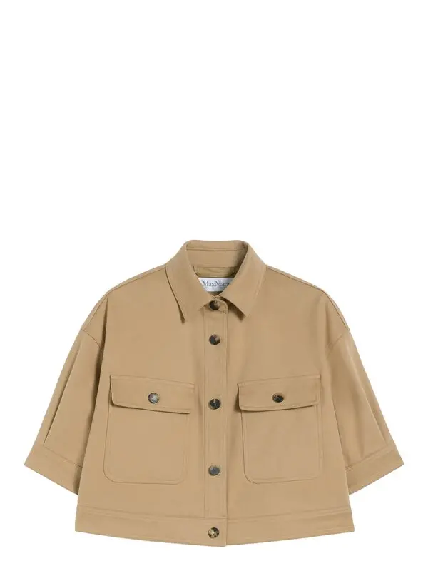 Max Mara Cotton Cropped Jacket - Beige