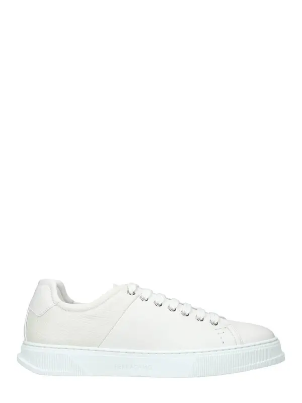 FERRAGAMO Leather Clayton Sneakers - White