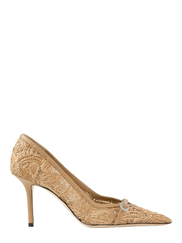 JIMMY CHOO Keari 85 Heeled Pumps - Beige