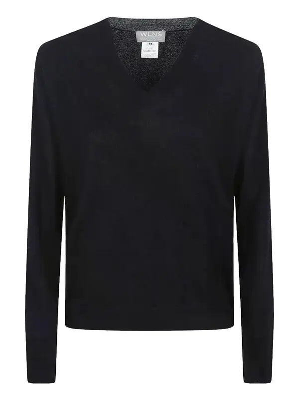 WELLNESS CASHMERE V-neck Cashmere Sweater - Blue