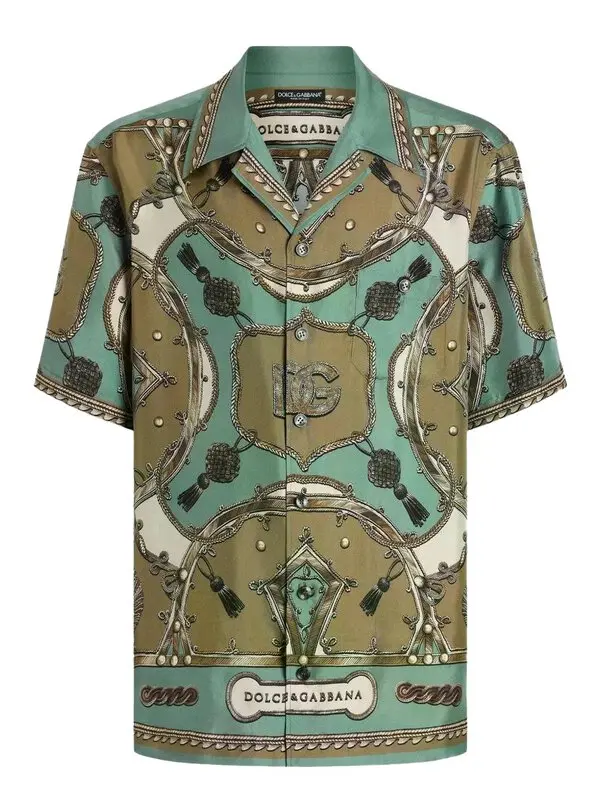 Dolce & Gabbana Graphic-print Shirt - Green