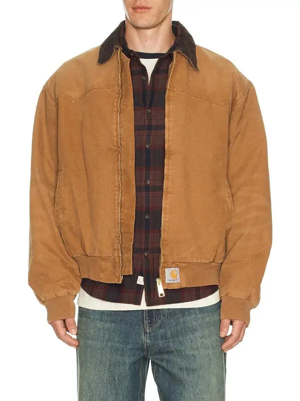 Carhartt Work In Progress Og Santa Fe Jacket - Hamilton Brown & Tobacco Grind Wash