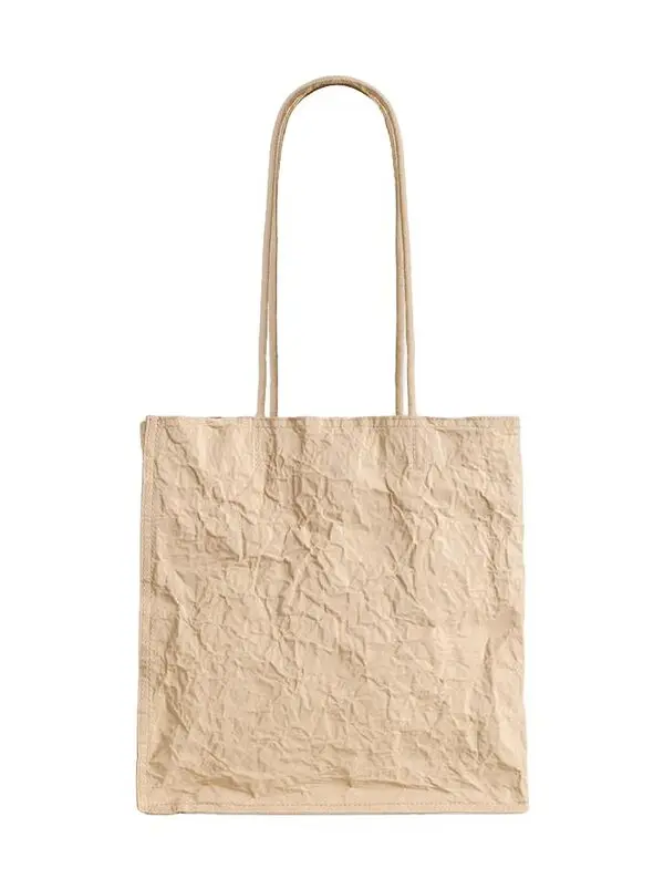 Cos Crinkled Tote Bag - Beige