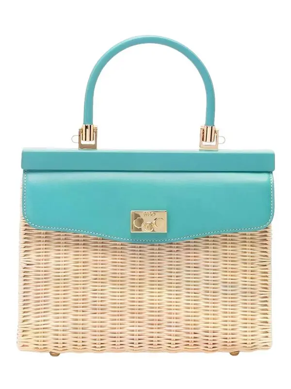 Rodo Wicker Top-handle Shoulder Bag - Neutrals
