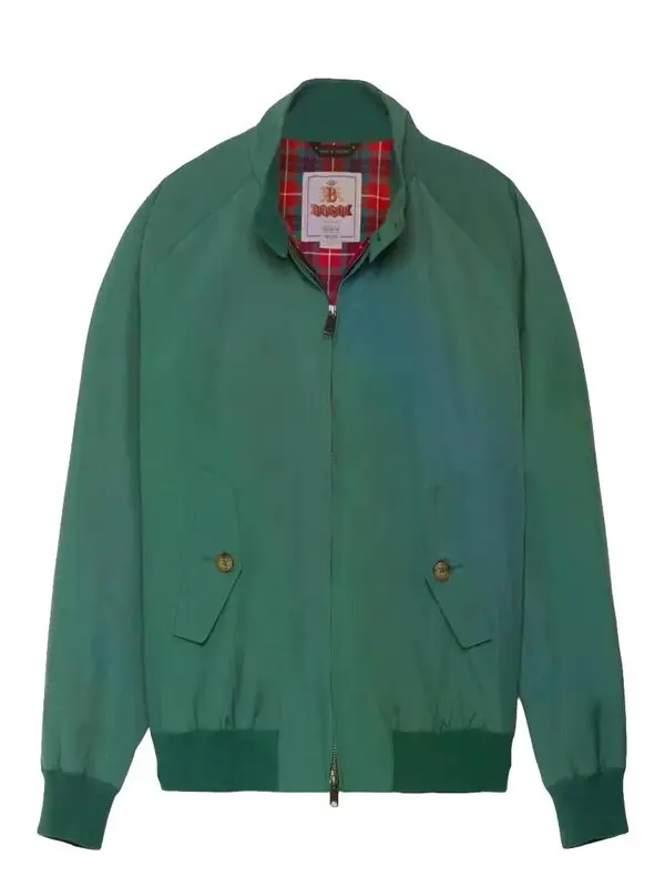 BARACUTA Zip-up Jacket With Fraser Tartan Lining - Blue