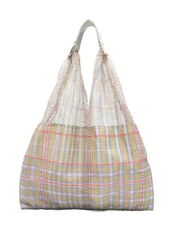 ÉPICE Plaid Tote Bag - Neutrals