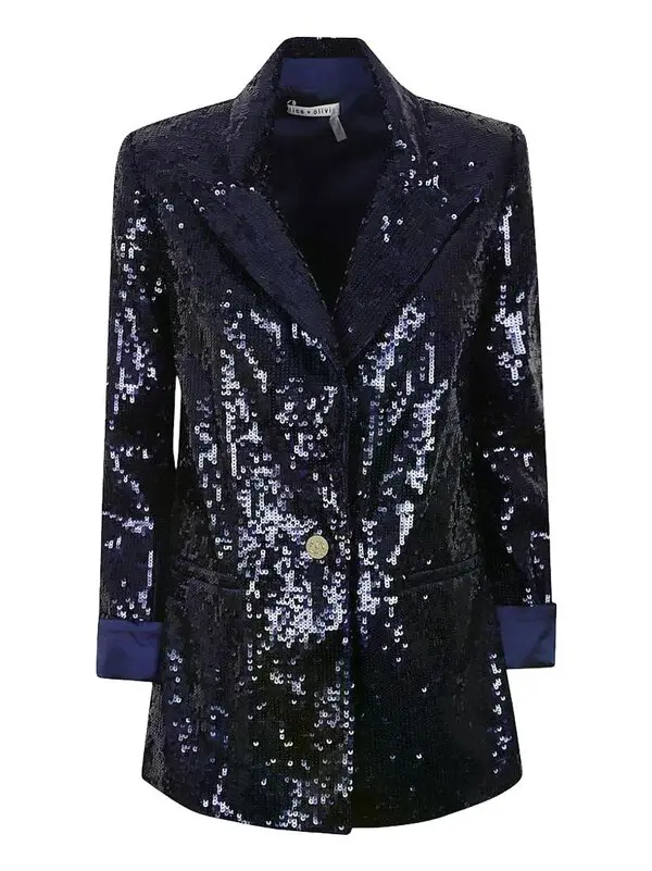 Alice + Olivia Buttoned Blazer - Blue