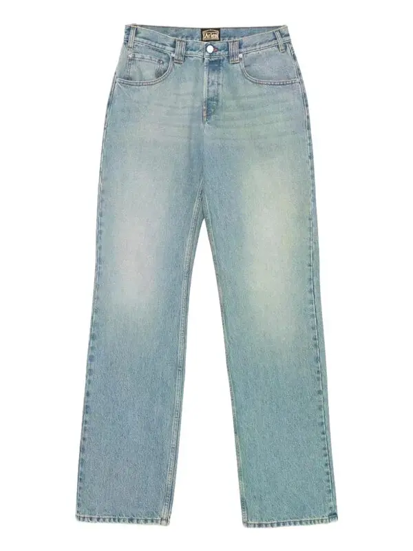 Aries Tyrone Distressed Low-rise Jeans - Blue