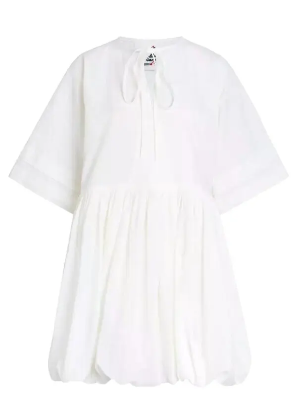 LES VACANCES D'IRINA Tie-neck Mini Dress - White
