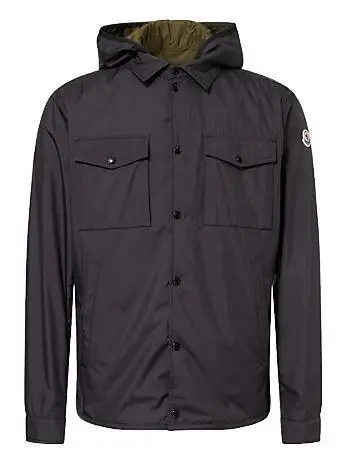 Moncler Chirano Detachable-hood Shell Jacket - Black