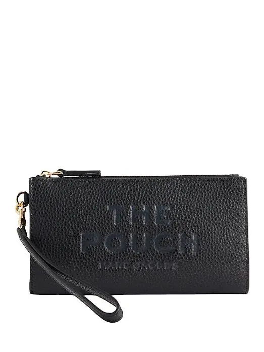 Marc Jacobs Brand-debossed Leather Pouch - Black
