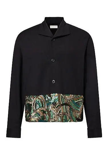 Dries Van Noten Cotton-and-wool Embroidered Jacket - Black