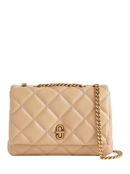 Marc Jacobs The Quilted Slim Dual Convertible Leather Shoulder Bag - Camel