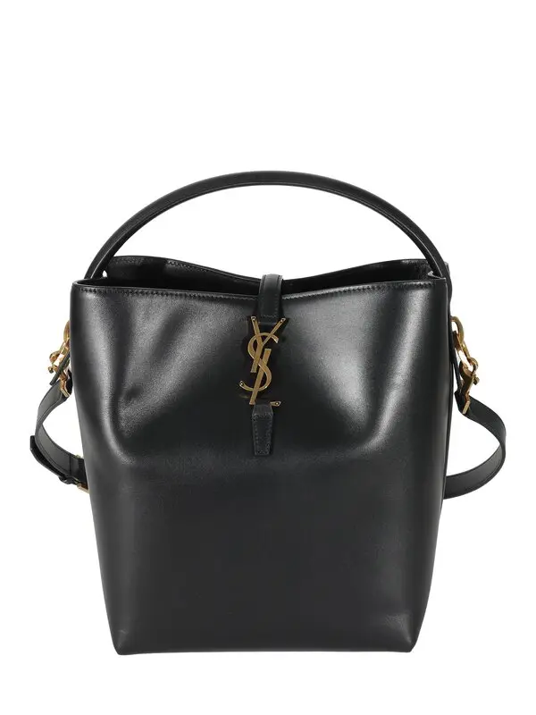 Saint Laurent Shiny Calfskin Le 37 Bucket Bag - Black