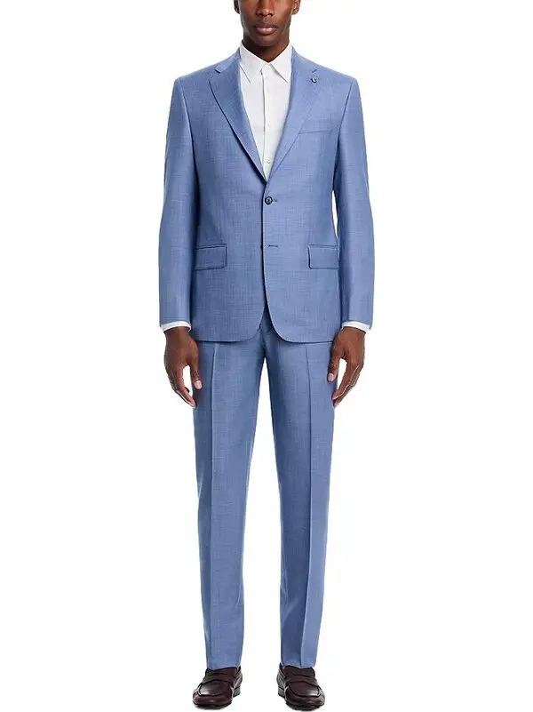 Hart Schaffner Marx Classic Fit Sharkskin Suit - Light Blue