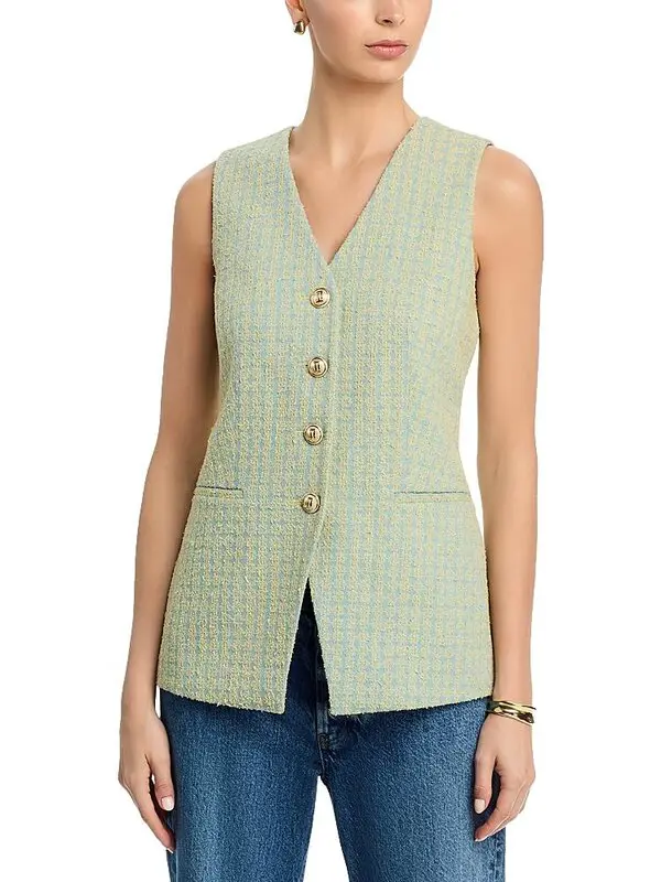 Elie Tahari Abigail Vest - Denim Blue