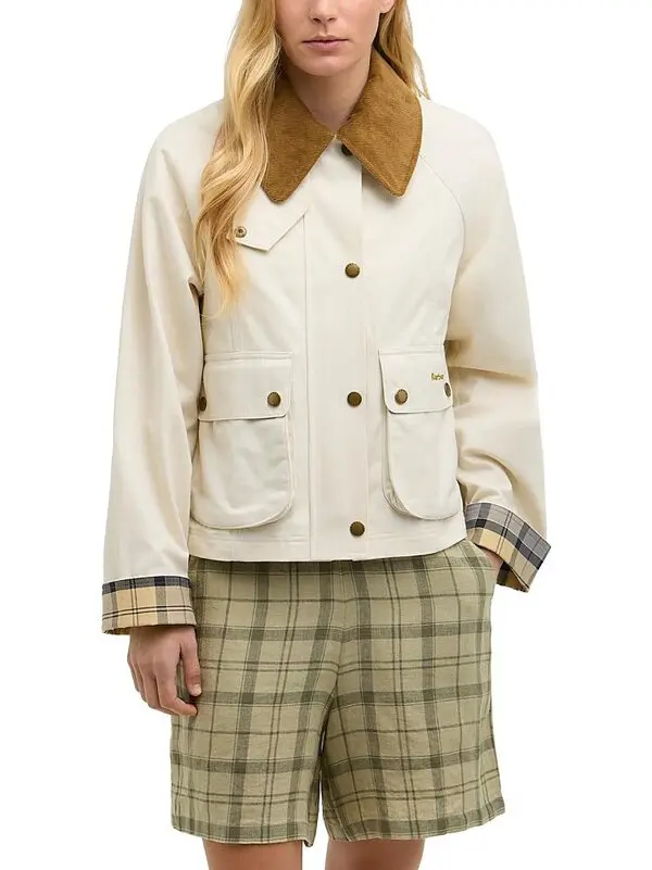 Barbour Cropped Casual Jacket - Light Pear