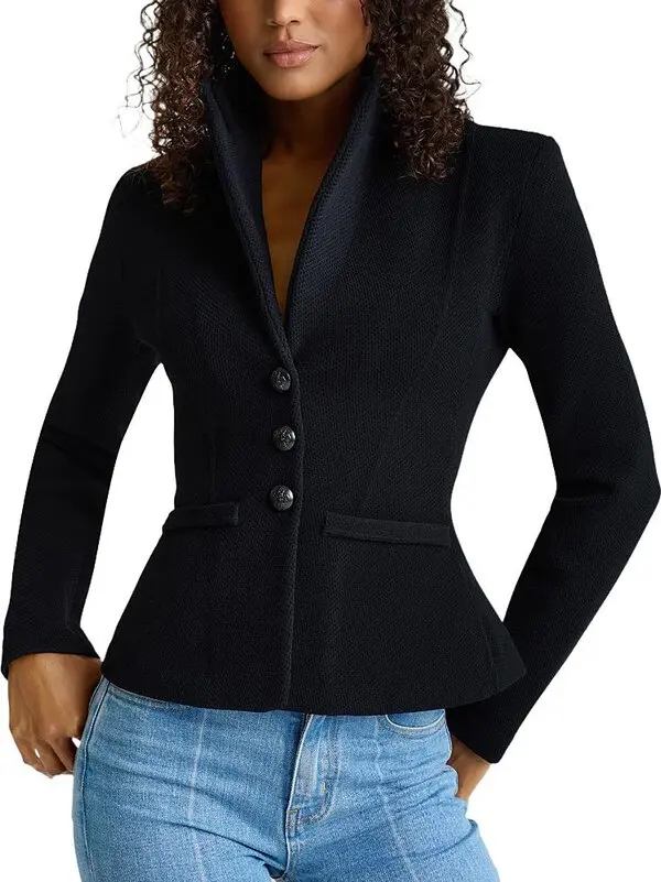 St. John Marie Fit Venezia Knit Jacket - Black
