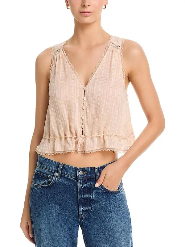 Paige Maiden Cropped Top - Warm Cream