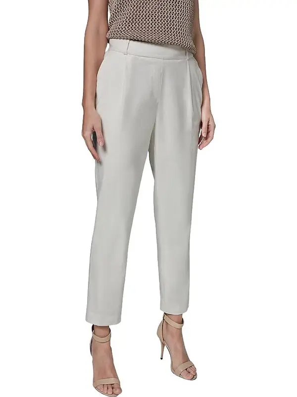 Donna Karan New York Pleated Straight Pants - Cream