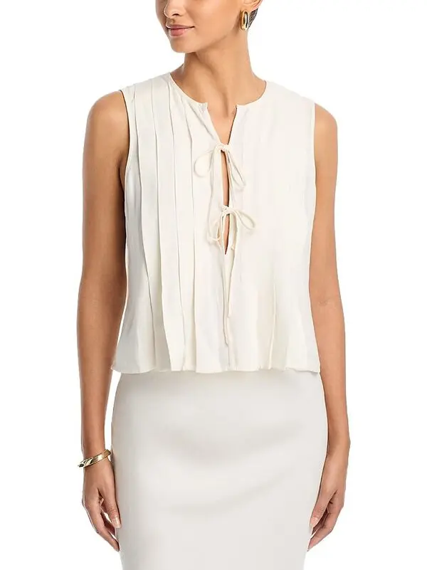 Rails Aja Tie Front Top - Ivory