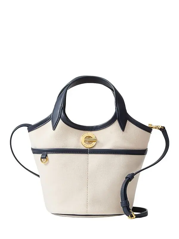 Veronica Beard Canvas Anchor Bag - Navy/ecru