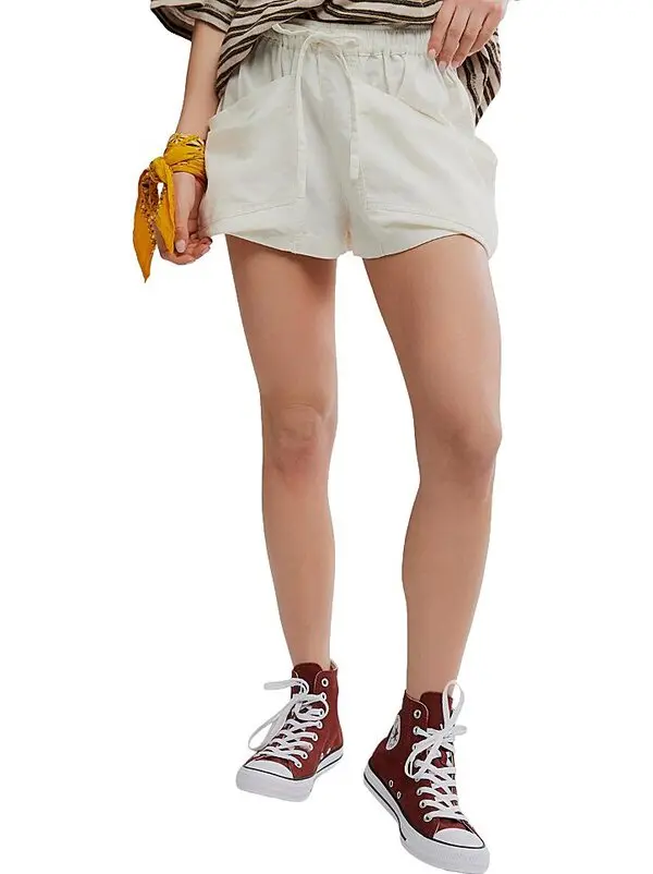 Free People Good Fortune Drawstring Shorts - Sugar