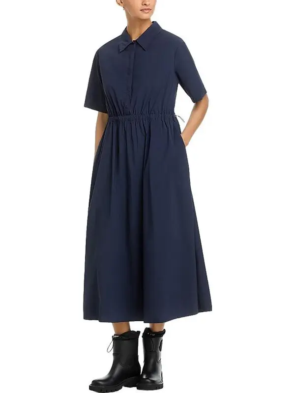 Herno Collared Midi Dress - Navy