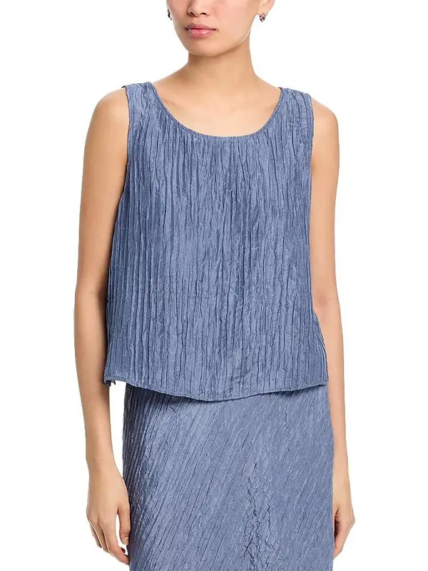 Eileen Fisher Ballet Neck Shell Top - Flint