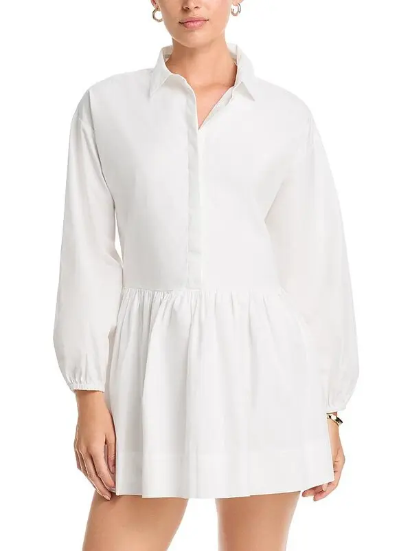 French Connection Cambria Mini Flare Dress - Summer White