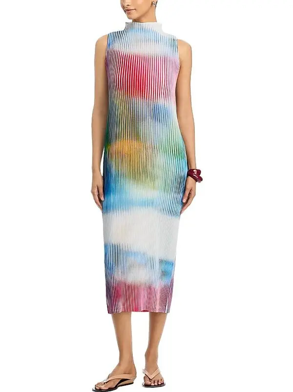 Issey Miyake Obscure Pleats Dress - Multi