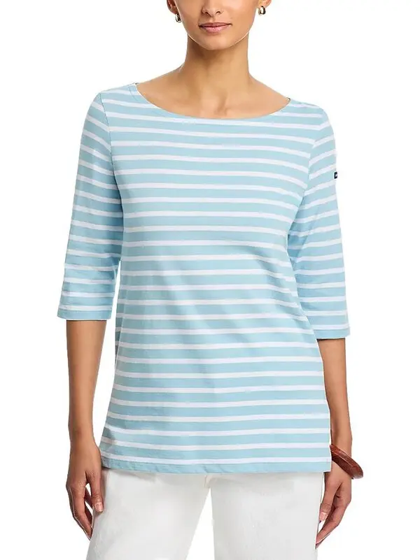 Saint James Phare Cotton Tee - Nuance/neige