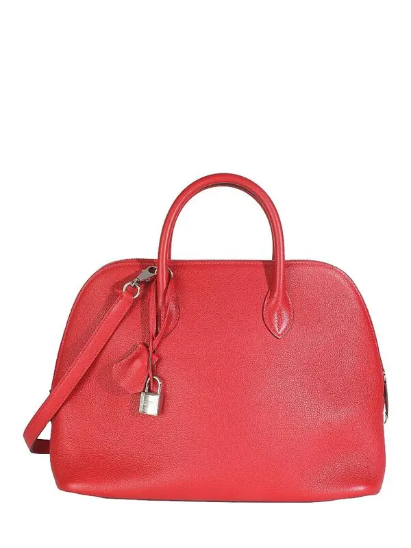 Hermès Bolide 30 Leather Handbag - Red