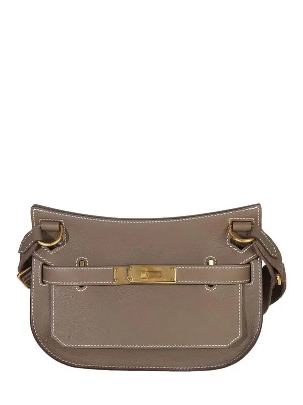 Hermès Jypsiere Leather Handbag - Gray