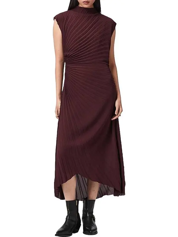 ALLSAINTS Rayanna Dress - Oxblood Red