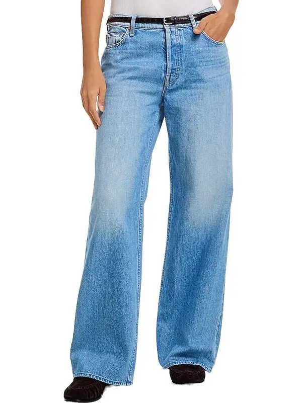 MOTHER The Rerun Zip Sneak High-rise Wide Jeans - Last Bite