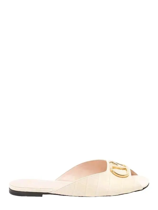 Valentino Garavani Vlogo Signature Flat Sandals - Neutrals