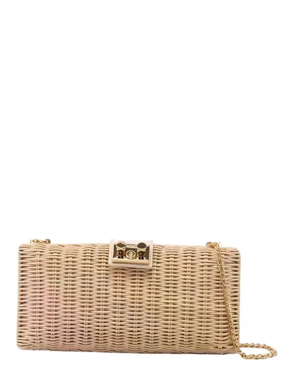 Rodo Chain Clutch Bag - Neutrals