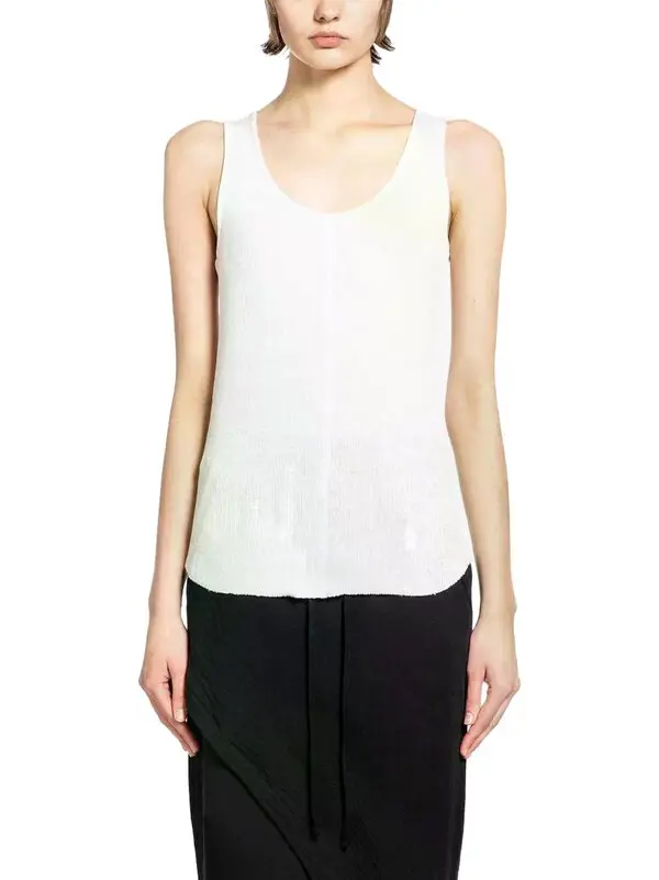 THOM KROM Long Ribbed Tank Top - Neutrals