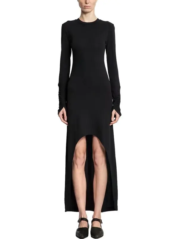 THOM KROM Crew-neck Maxi Dress - Black