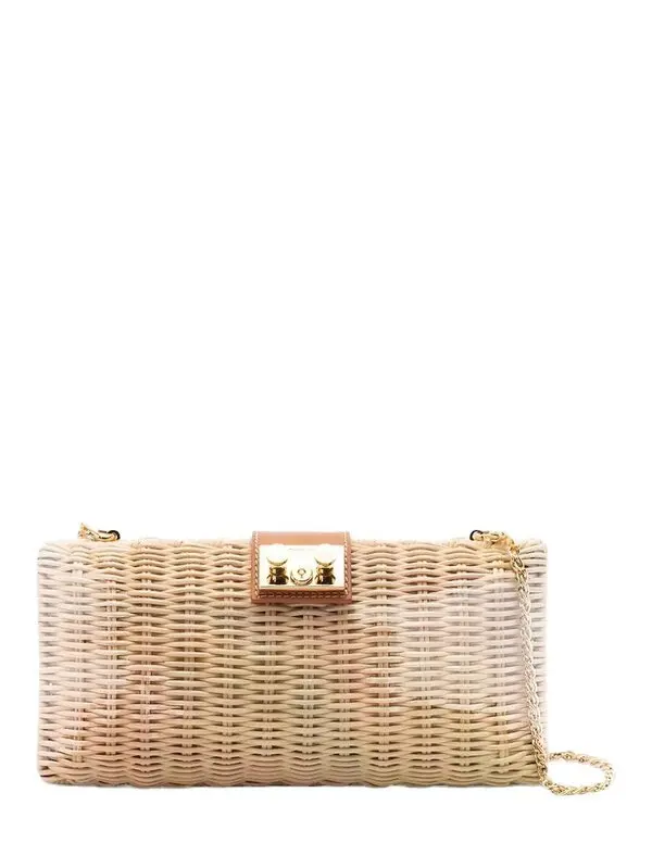 Rodo Chain Clutch Bag - Neutrals