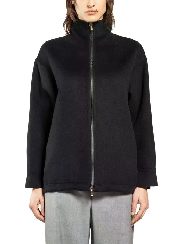 Max Mara Stand-collar Jacket - Black