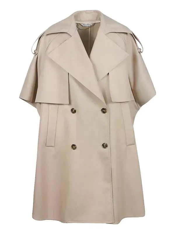 Max Mara Mxazeus Double-breasted Coat - Neutrals