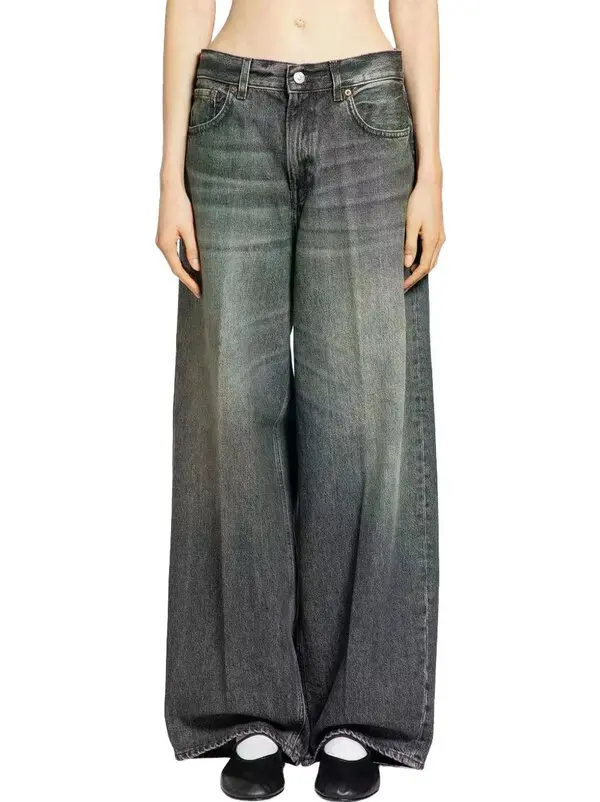 6397 Roomy Wide-leg Denim Jeans - Grey