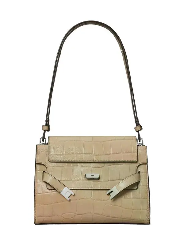Tory Burch Lee Radziwill Embossed Shoulder Bag - Neutrals