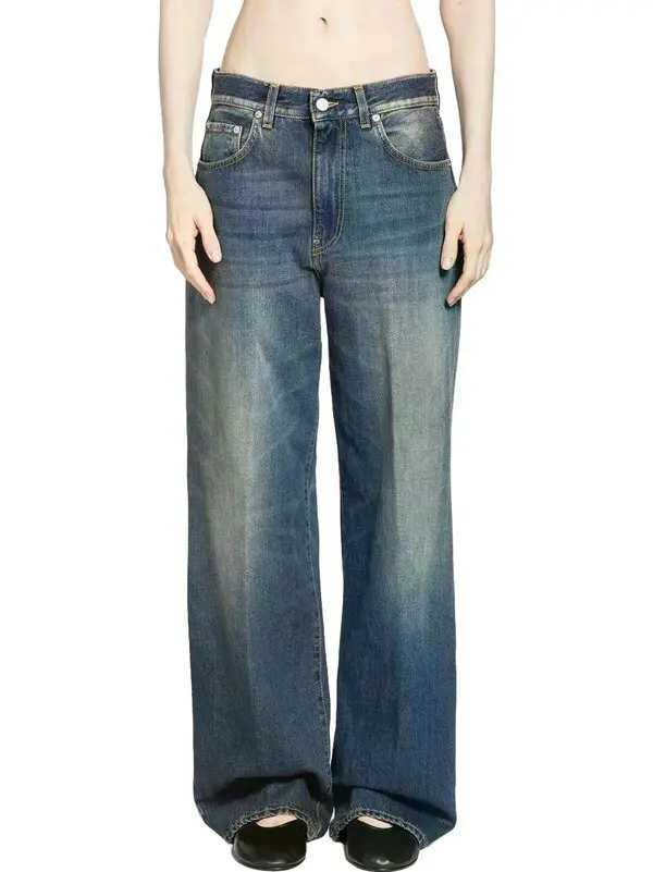 6397 Five-pocket Wide-leg Jeans - Blue